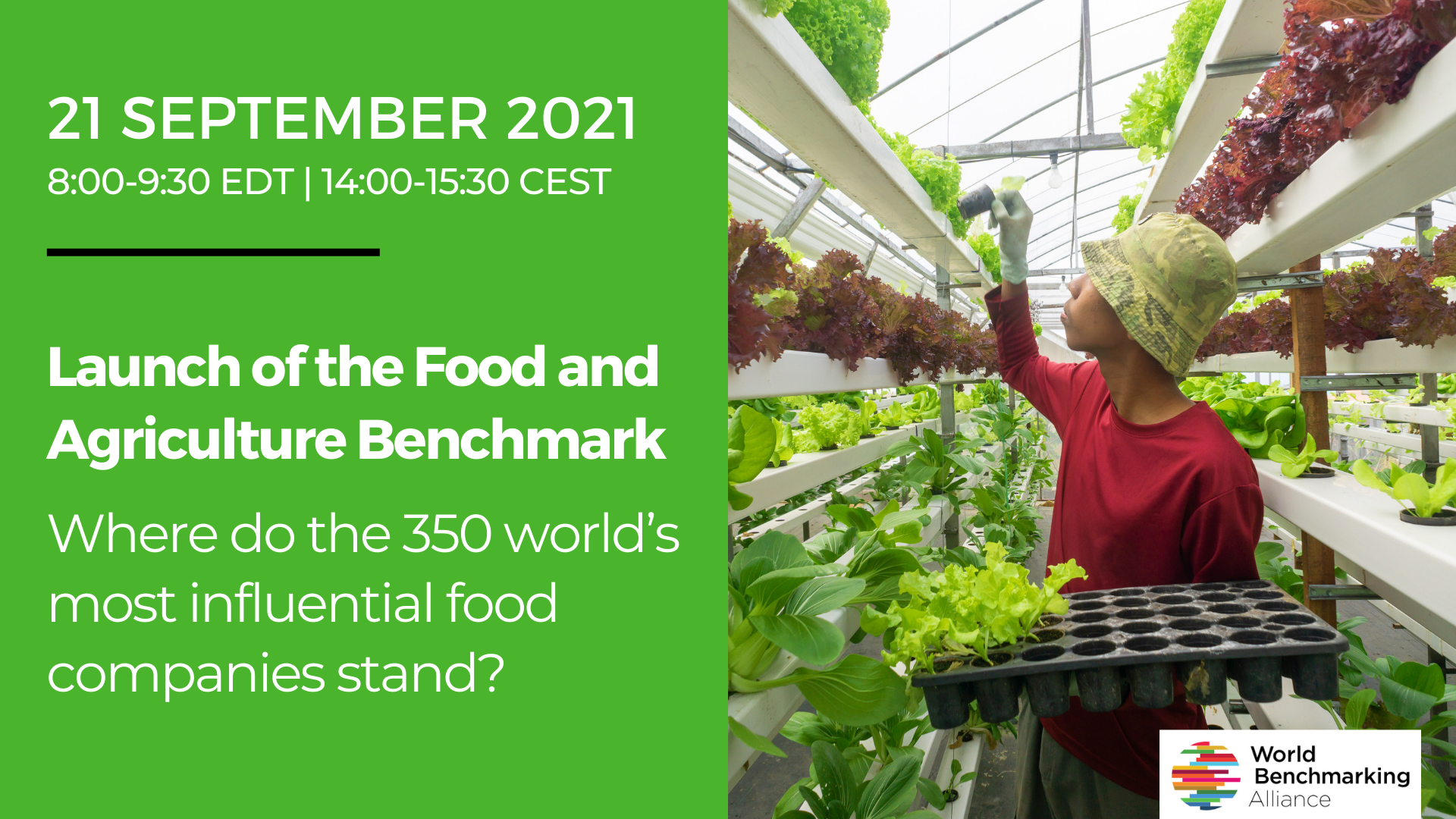 Virtual launch of the 2021 Food and Agriculture Benchmark