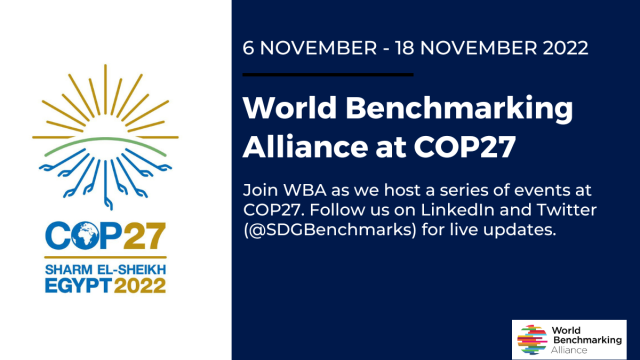 The World Benchmarking Alliance at COP27 | World Benchmarking Alliance