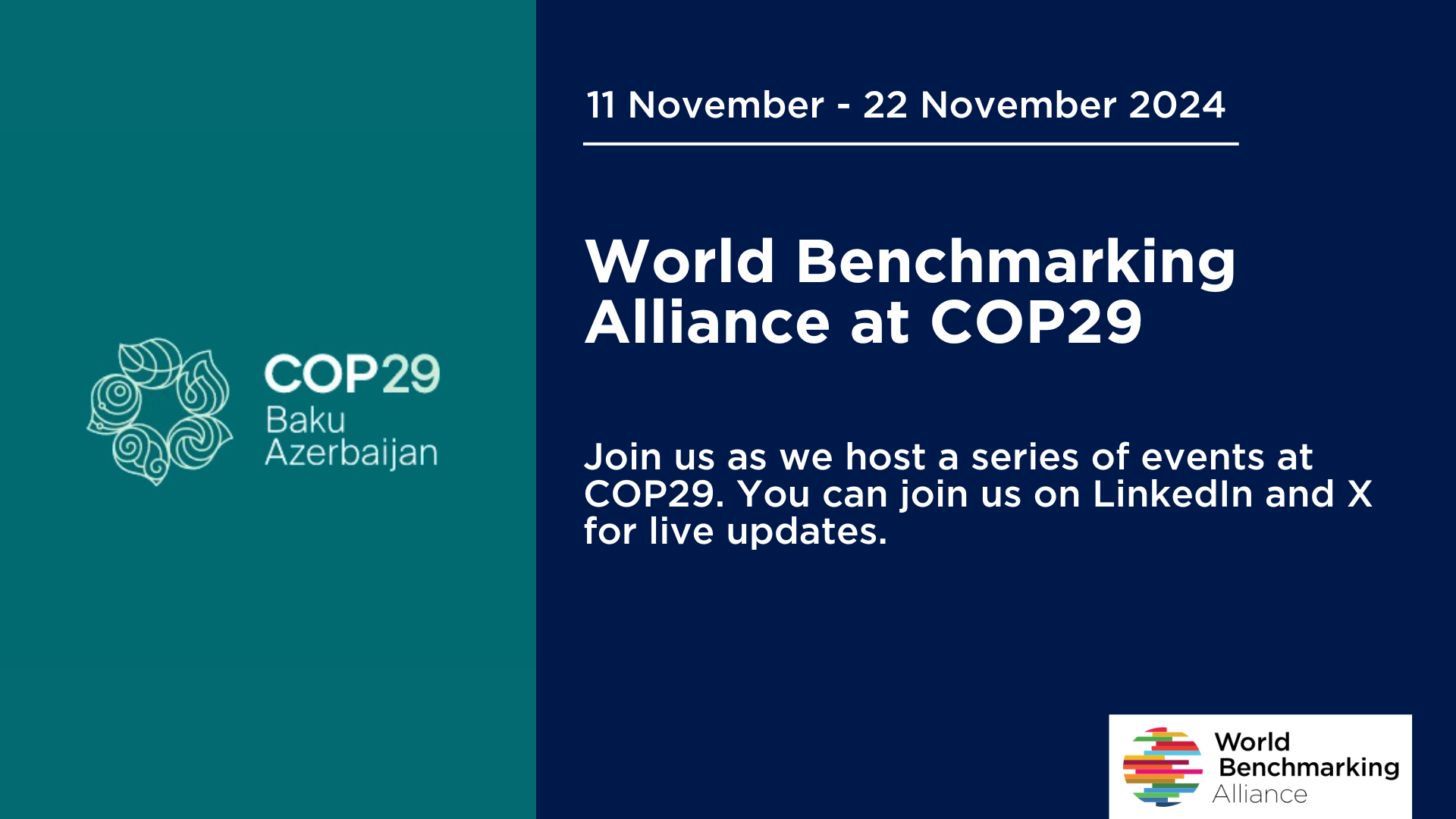 The World Benchmarking Alliance at COP29 | World Benchmarking Alliance